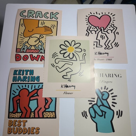 keith haring | Art | Keith Haring Retro Art Posters Pop Art Set Of 5 ...
